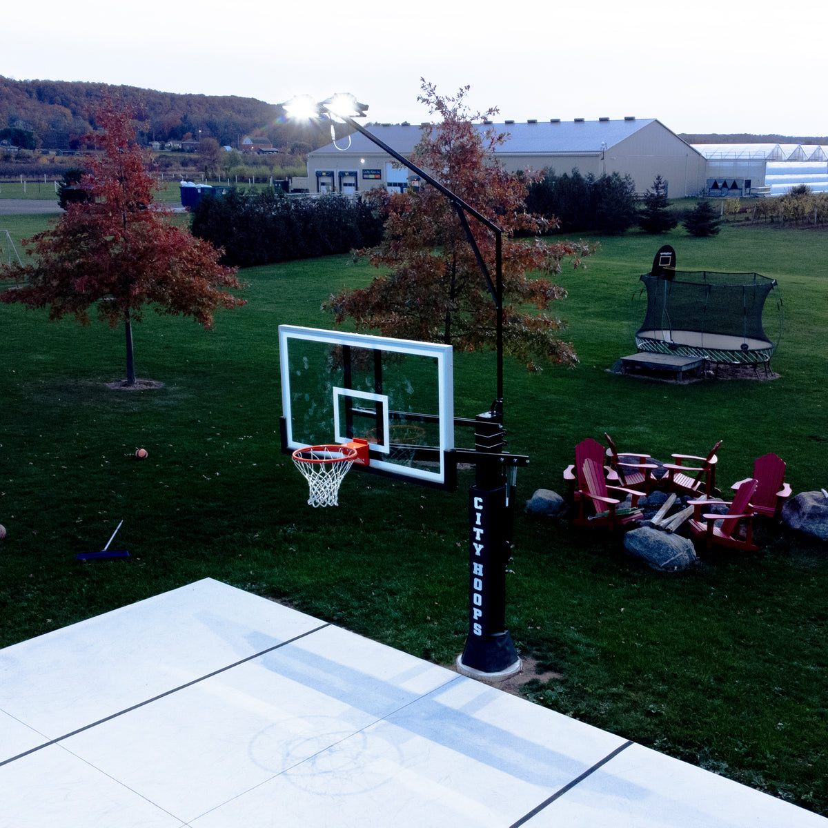 City Hoops - Basketball Hoop Pole Mounted LED Light