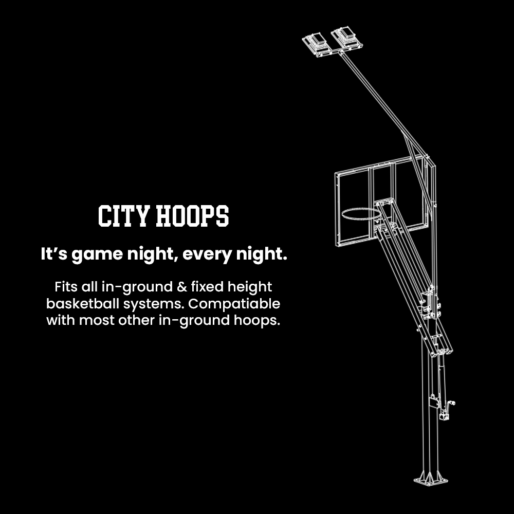 City Hoops - Basketball Hoop Pole Mounted LED Light